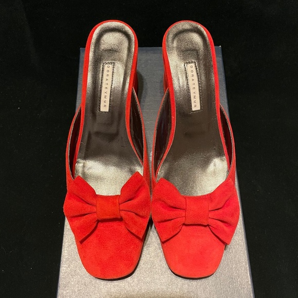 Shoes | European Designer Dora Temur Red Suede Slides | Poshmark